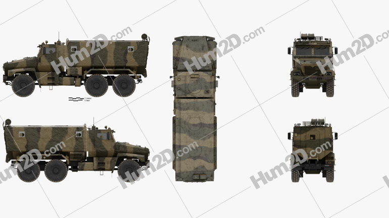 Ural Typhoon 63095 MRAP Blueprint Template - 3DModels.org