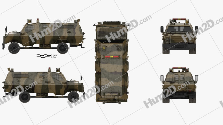 Wolf Armoured Vehicle Blueprint Template - 3DModels.org