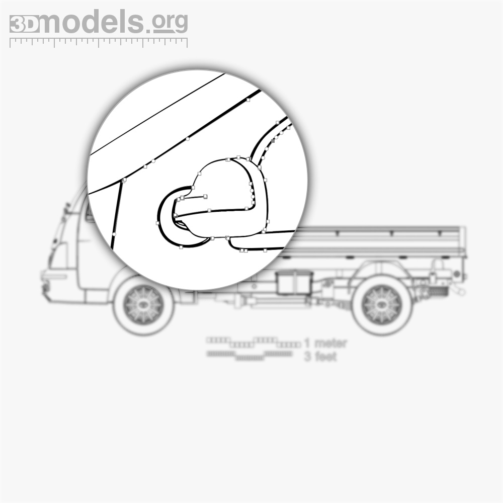 Tata Super Ace 2015 Vector Blueprint - 3DModels.org