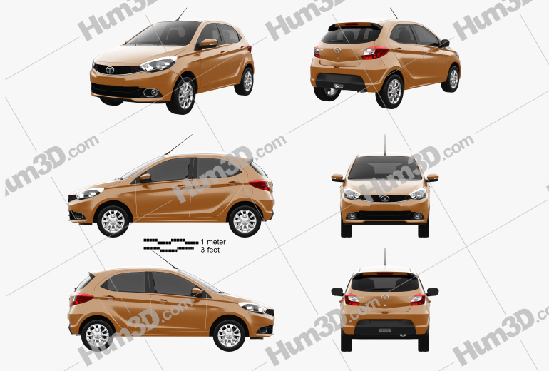 Tata Zica 2019 Blueprint Template - 3DModels.org