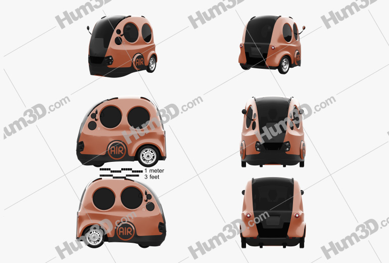 Tata Airpod 2018 Blueprint Template - 3DModels.org