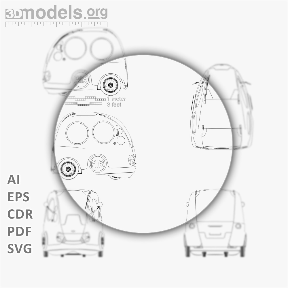 Tata Airpod 2018 Vector Blueprint - 3DModels.org