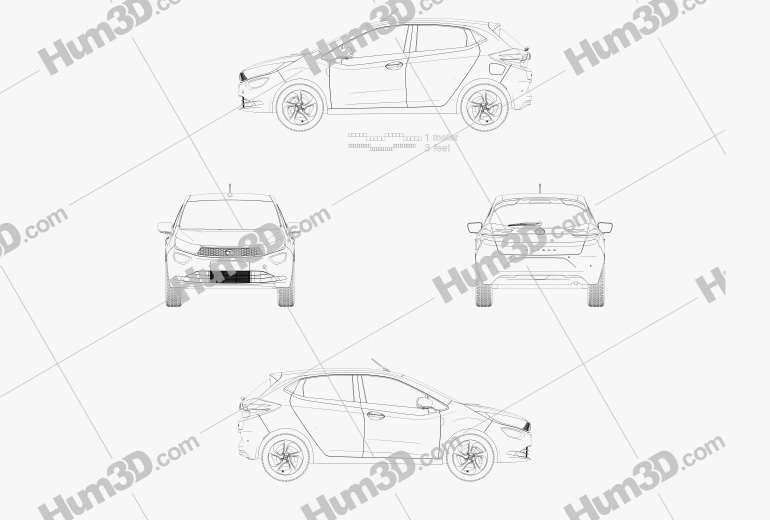 Tata Altroz 2022 도면 - 3DModels.org