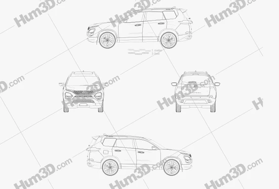 Tata Safari blueprints Télécharger en PNG - 3DModels.org