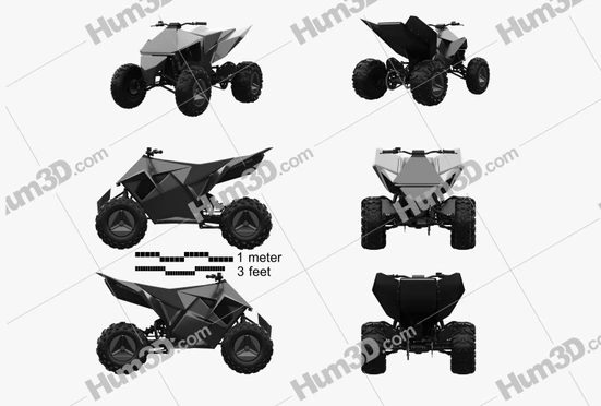 ATV blueprints Download in PNG - 3DModels.org