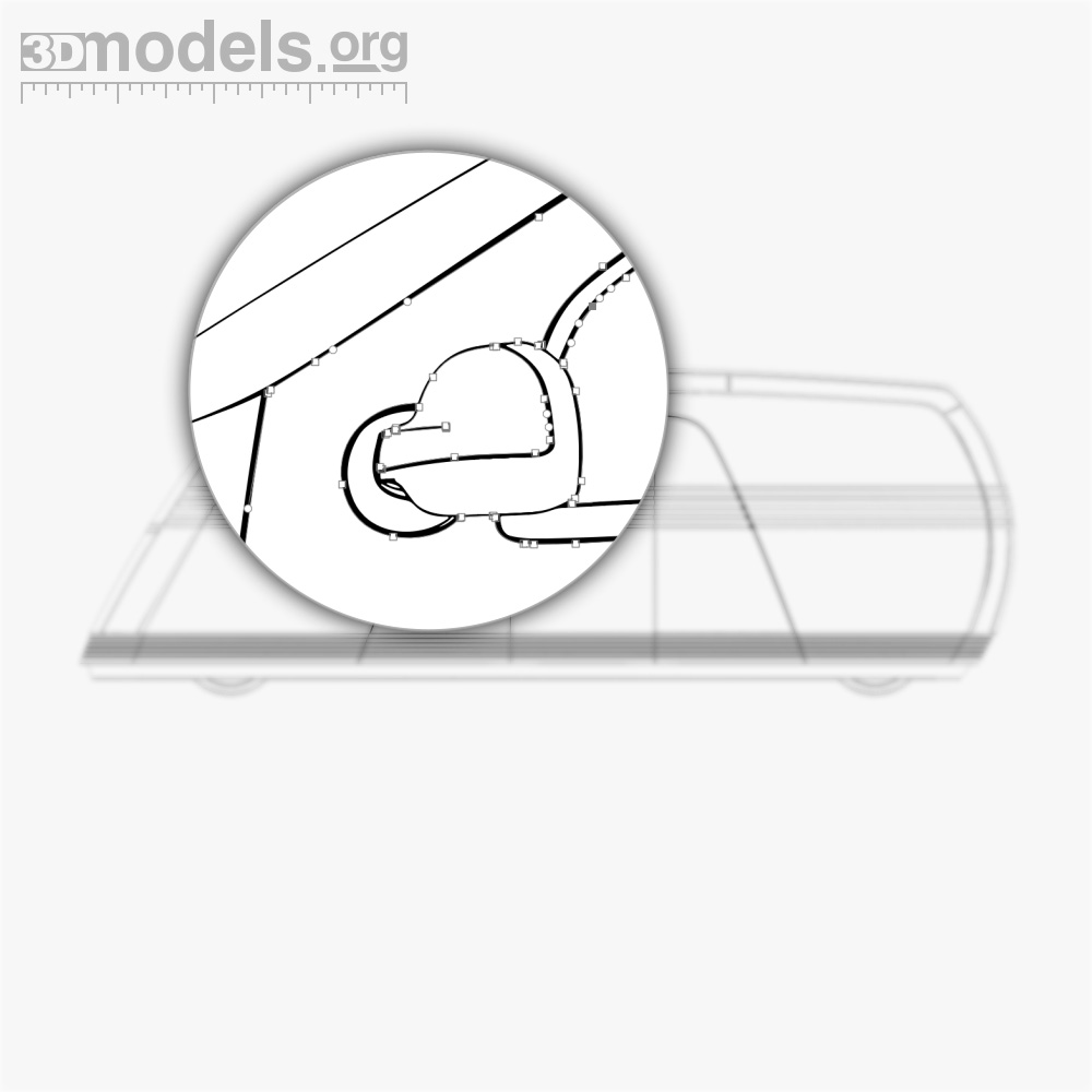 Tesla Robovan 2025 Vector Blueprint - 3DModels.org