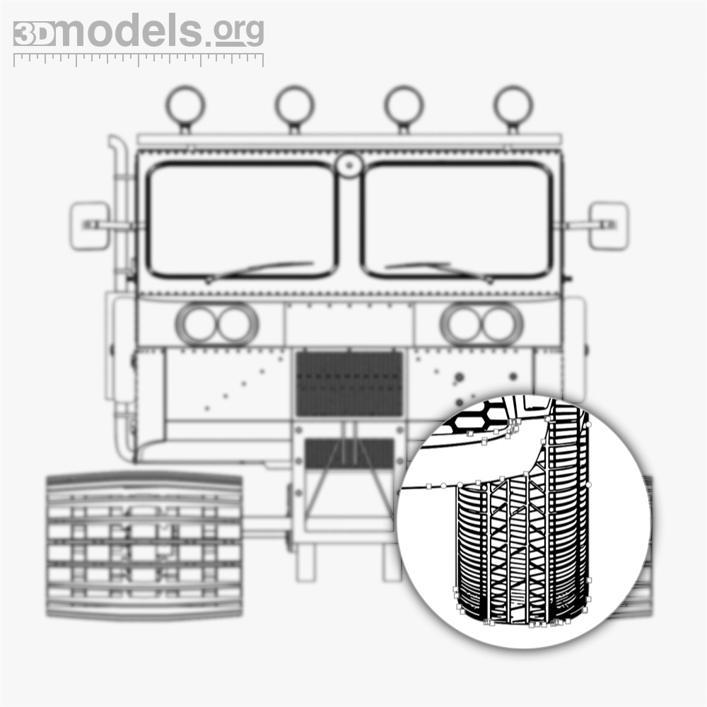 Thiokol Spryte 1200 Snowcat 2011 Vector Blueprint - 3DModels.org