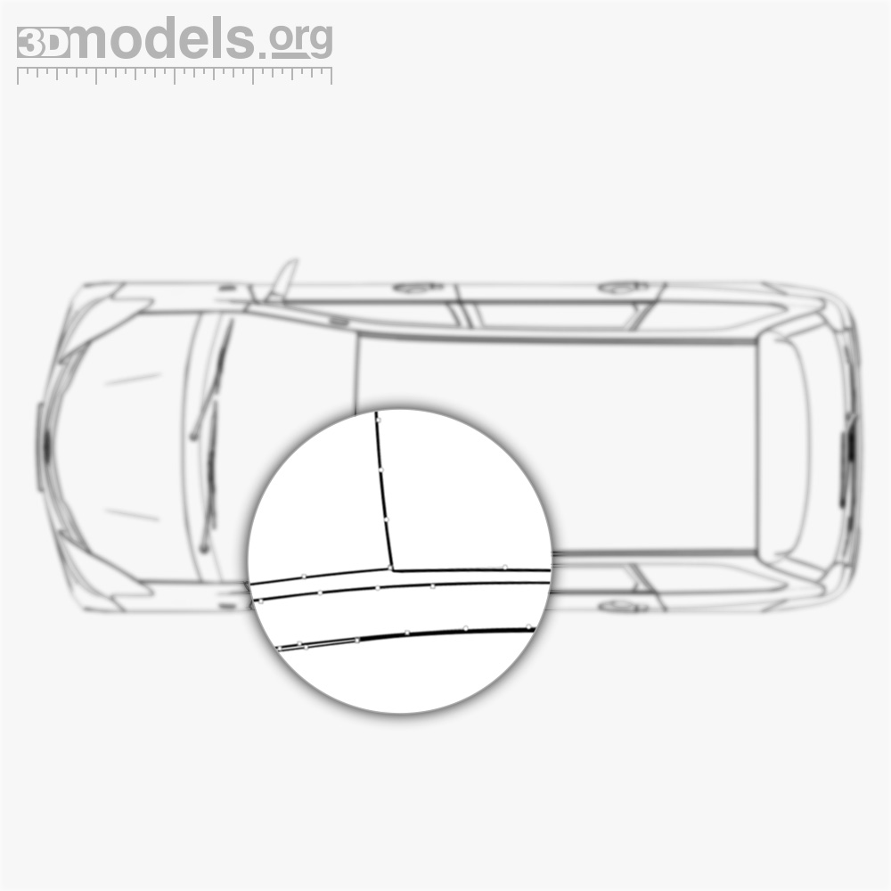 Toyota Avanza 2014 Vector Blueprint - 3DModels.org