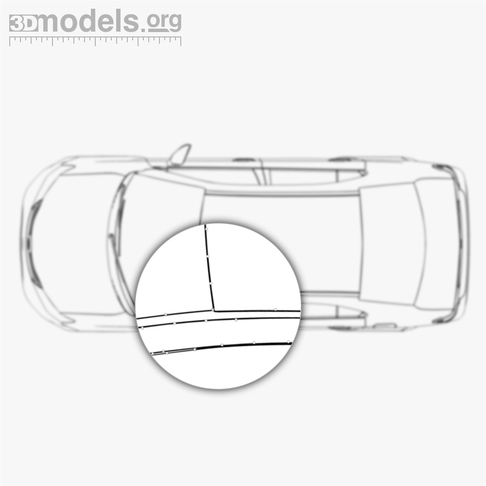 Toyota Corolla Axio 2015 Vector Blueprint - 3DModels.org