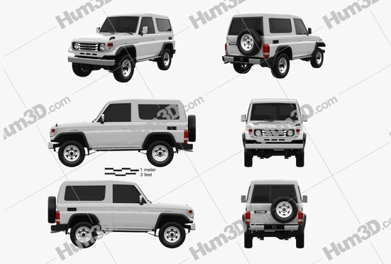 Toyota Land Cruiser blueprints Download in PNG - 3DModels.org