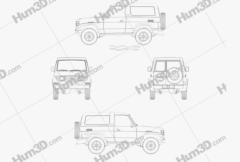 Toyota Land Cruiser blueprints Download in PNG - Page 2 - 3DModels.org