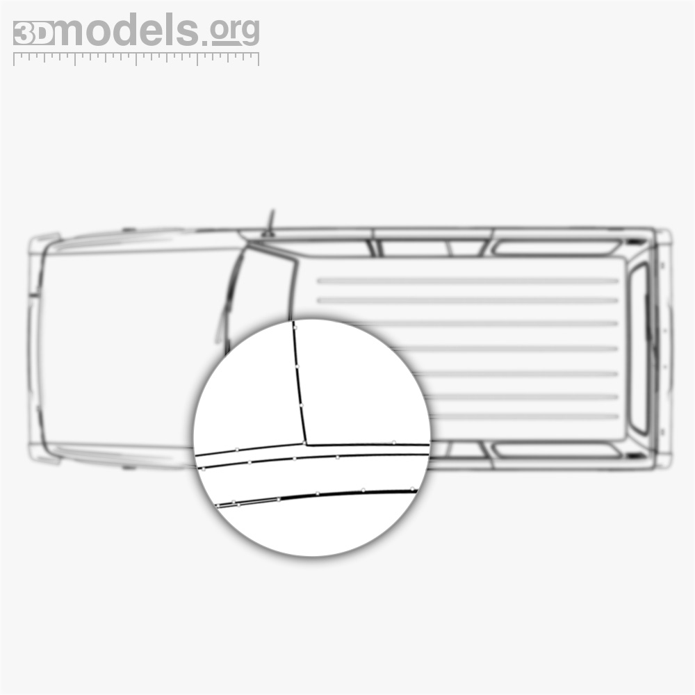 Toyota Land Cruiser (J60) 1980 Vector Blueprint - 3DModels.org