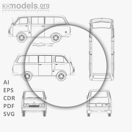 Toyota HiAce blueprints Download in PNG - Page 2 - 3DModels.org