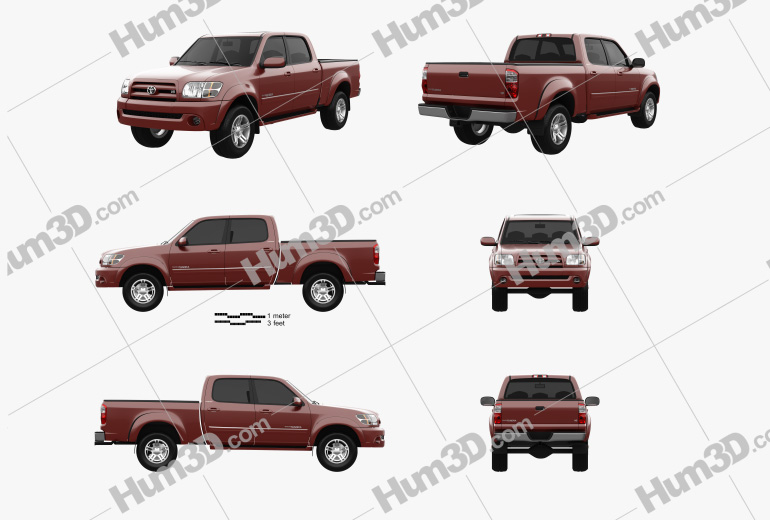 Toyota Tundra blueprints Download in PNG - 3DModels.org