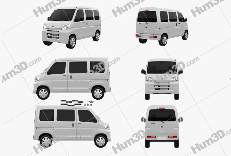 Toyota Pixis Van 2016 Blueprint Template - 3DModels.org