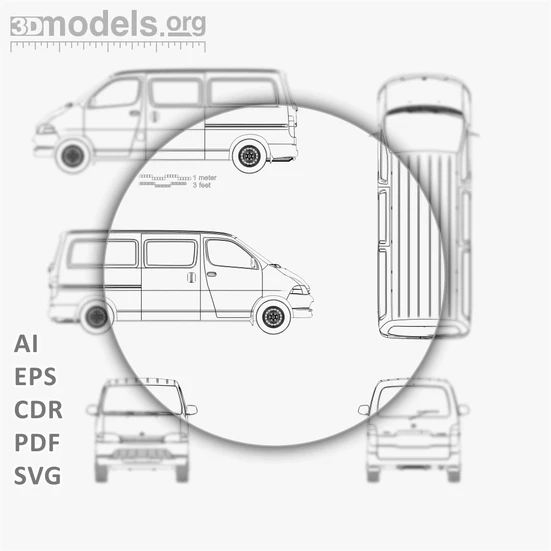 Toyota HiAce blueprints Download in PNG - Page 2 - 3DModels.org