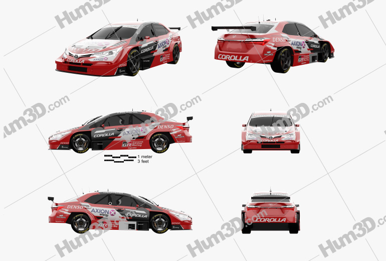 โตโยต้า โคโรลล่า STC 2000 2021 แม่แบบพิมพ์เขียว - 3DModels.org