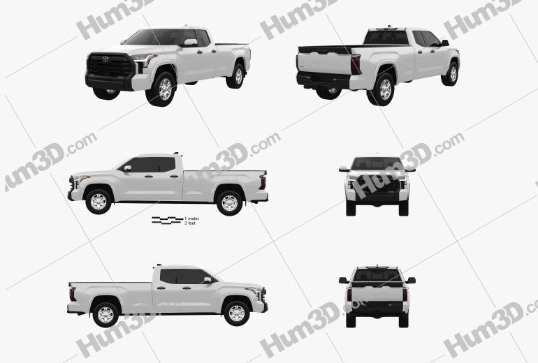 Toyota Tundra blueprints Download in PNG - 3DModels.org