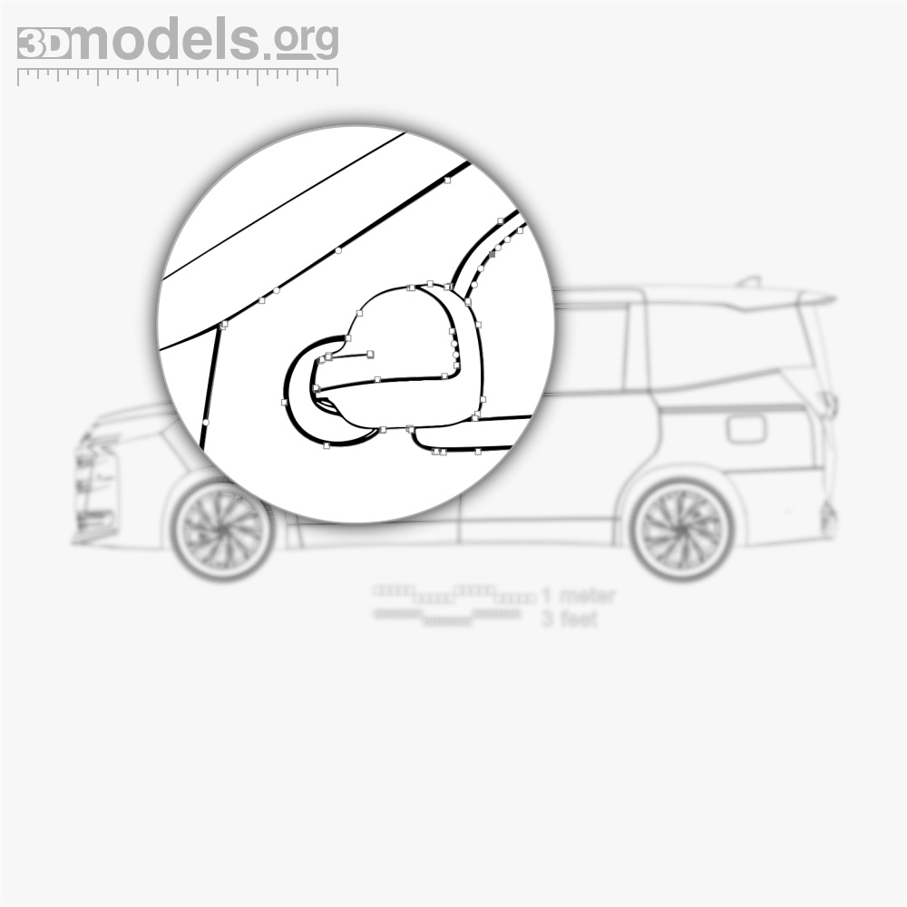 Toyota Noah SZ 2025 Vector Blueprint - 3DModels.org