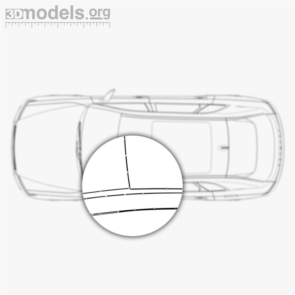 Toyota Century SUV 2025 Vector Blueprint - 3DModels.org