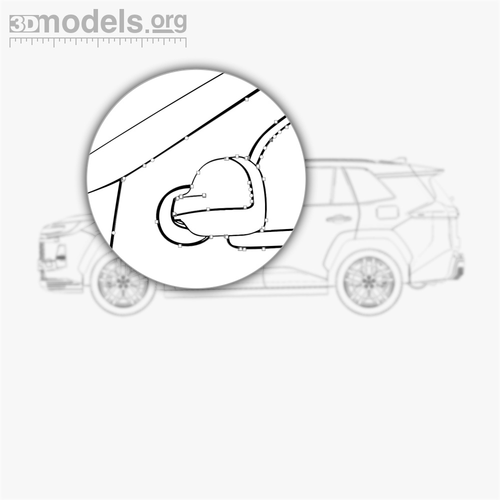 Toyota RAV4 PHEV 2025 Vector Blueprint - 3DModels.org