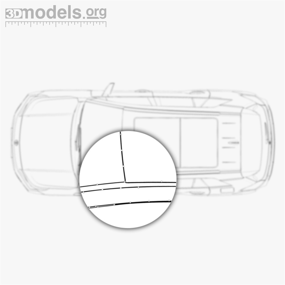 Toyota RAV4 PHEV 2025 Vector Blueprint - 3DModels.org