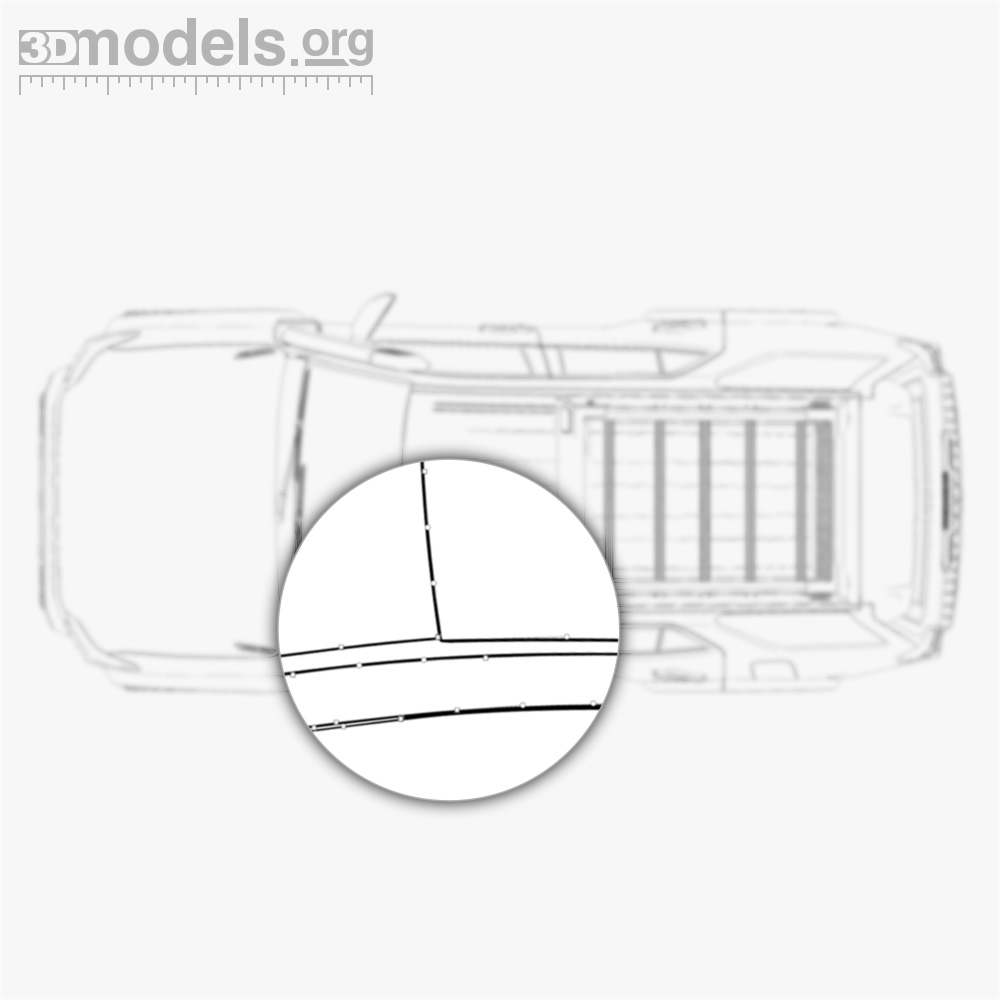 Toyota 4Runner Trailhunter 2025 Vector Blueprint - 3DModels.org