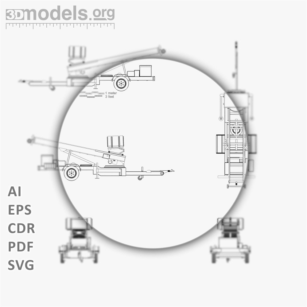 Boecker Arriva Furniture Lift Car Trailer 2016 Vector Blueprint ...