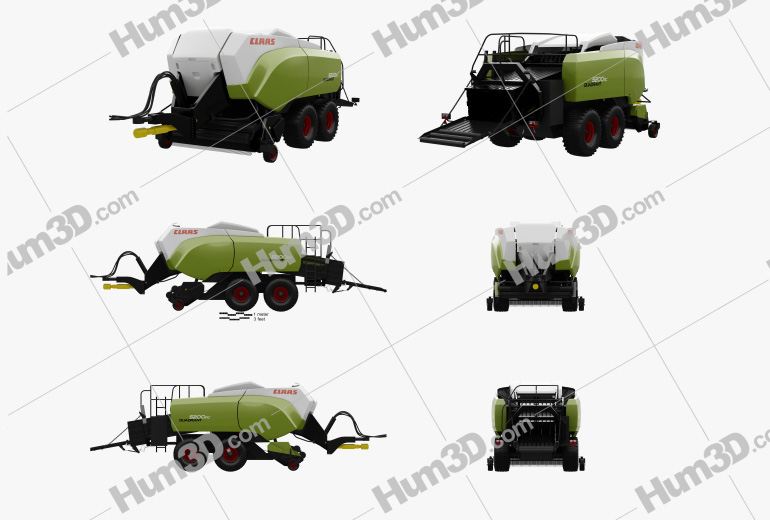 Claas 5200 RC Farm Trailer 2017 Blueprint Template - 3DModels.org