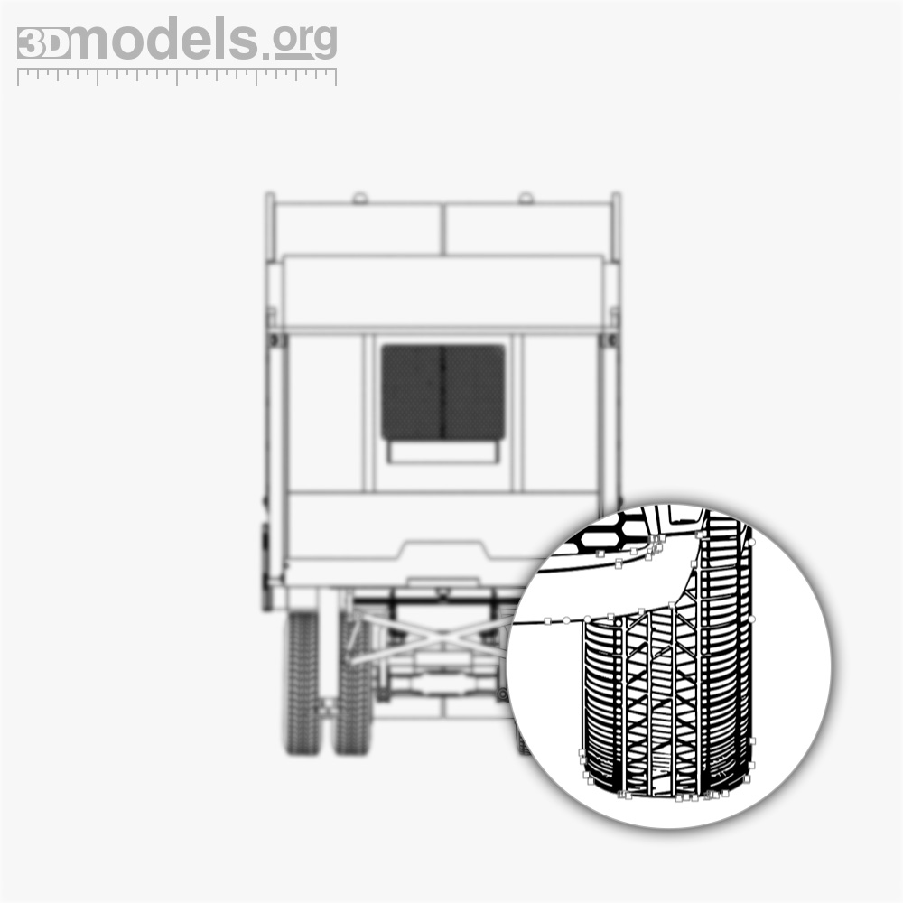 Artex TR3606-8 Silage Semi-remorque 2018 Plan Vectoriel - 3DModels.org