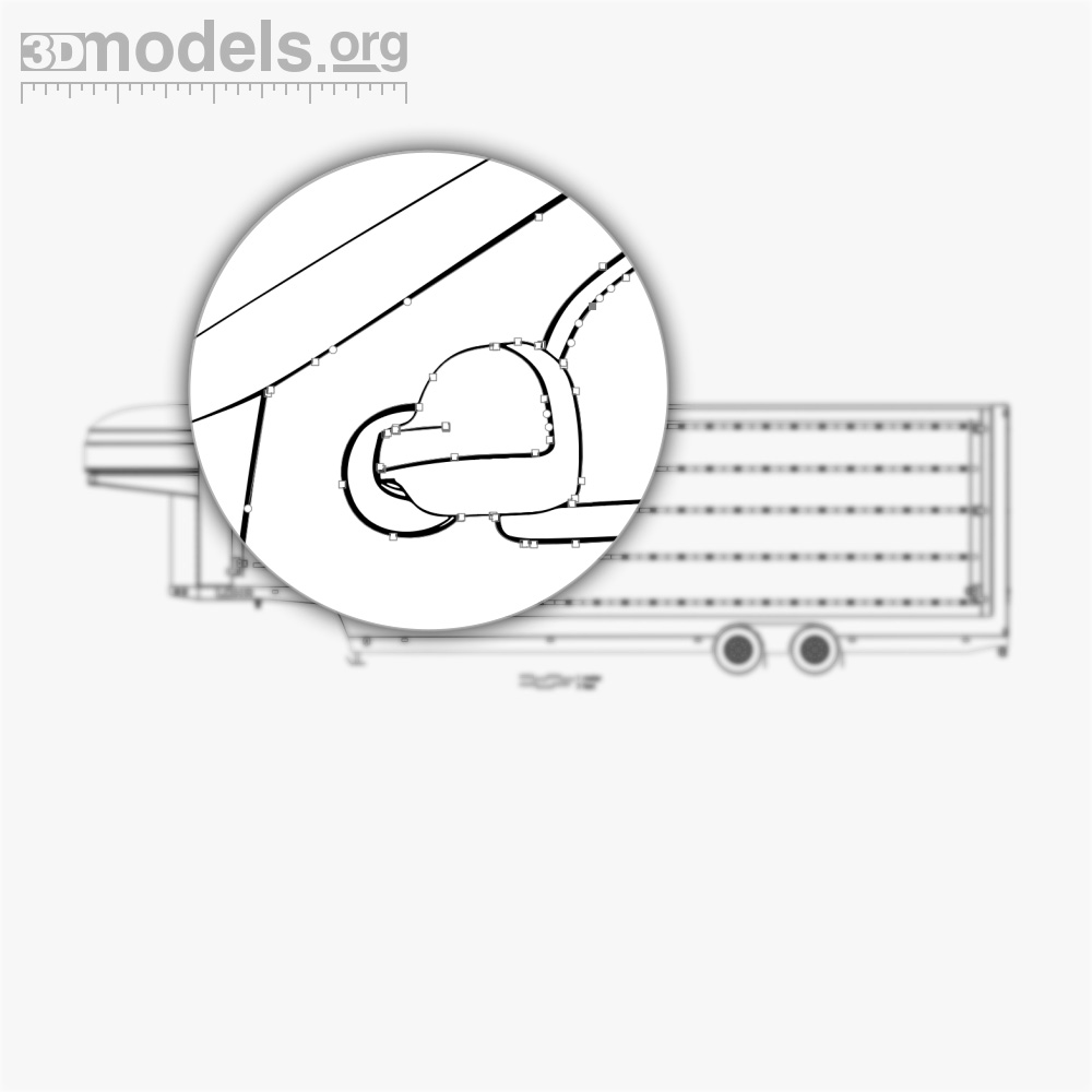 LOHR Confidential Car Transporter Semi Trailer 2015 Vector Blueprint ...