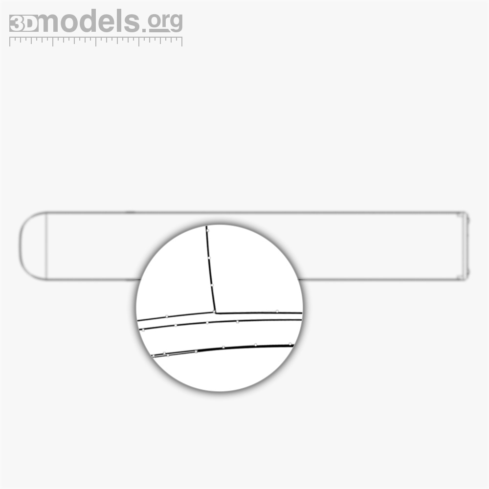 Peterbilt Walmart AVEC Semi Trailer 2015 Vector Blueprint - 3DModels.org