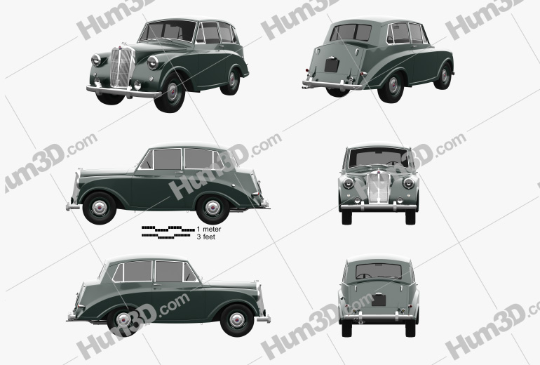 Triumph Mayflower 1949 Blueprint Template - 3DModels.org