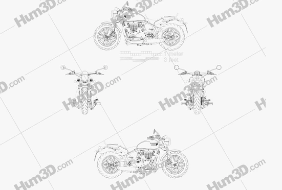 Triumph blueprints Download in PNG - 3DModels.org