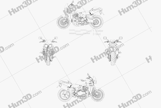 Triumph blueprints Download in PNG - 3DModels.org