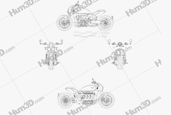 Triumph blueprints Download in PNG - 3DModels.org