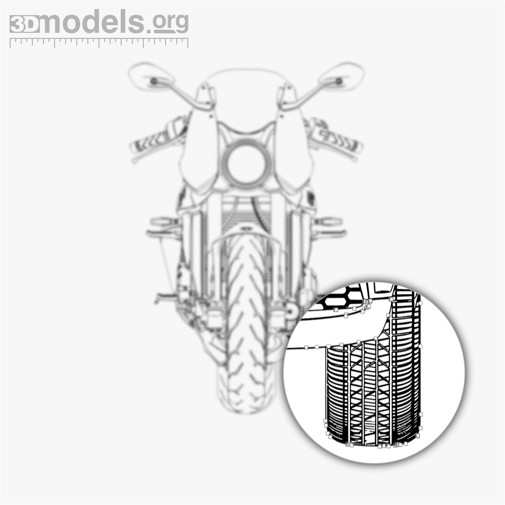 Triumph Speed Triple 1200 RR 2025 Vector Blueprint - 3DModels.org