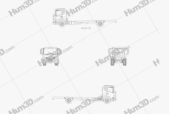 UD Trucks blueprints Download in PNG - 3DModels.org