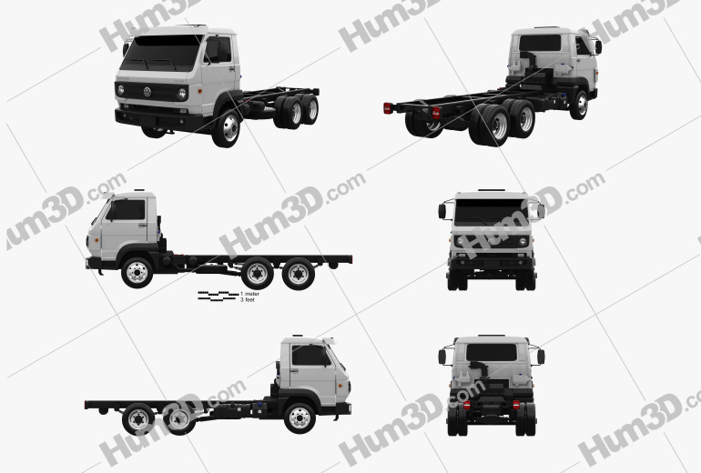 Volkswagen Delivery (13-160) Chassis Truck 3-axle 2018 Blueprint ...