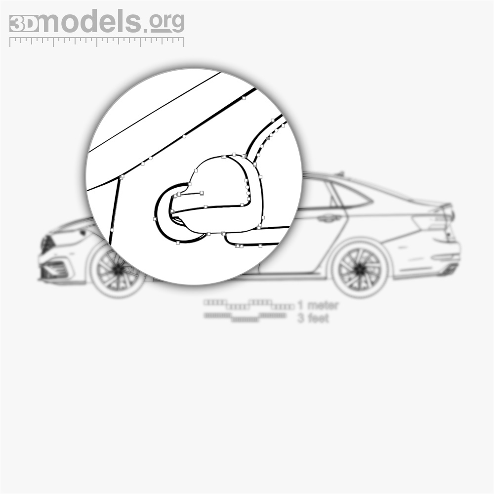 Volkswagen Jetta GLI US-spec 2020 Vector Blueprint - 3DModels.org