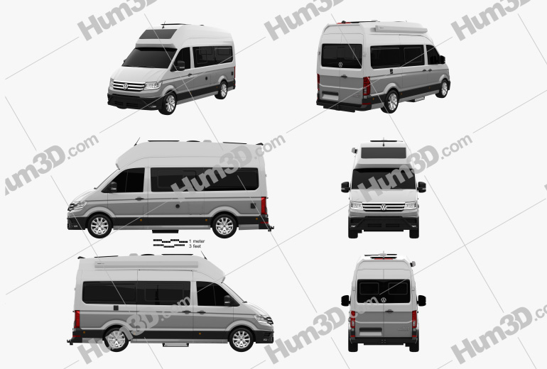 Volkswagen Crafter Grand California 600 2022 Blueprint Template ...