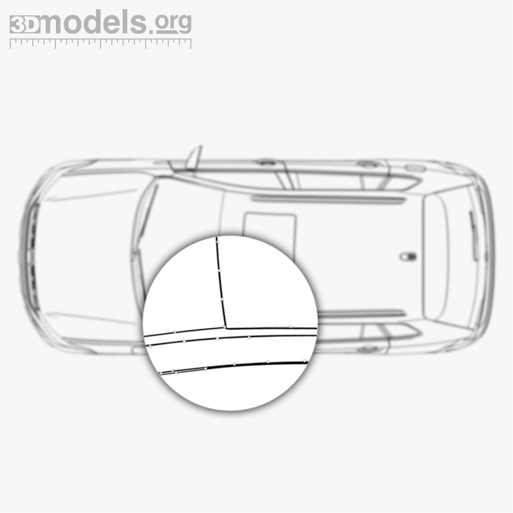 Volkswagen Tiguan eHybrid 2023 Vector Blueprint - 3DModels.org