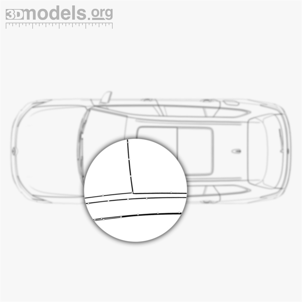 Volkswagen Passat variant 2025 Vector Blueprint - 3DModels.org