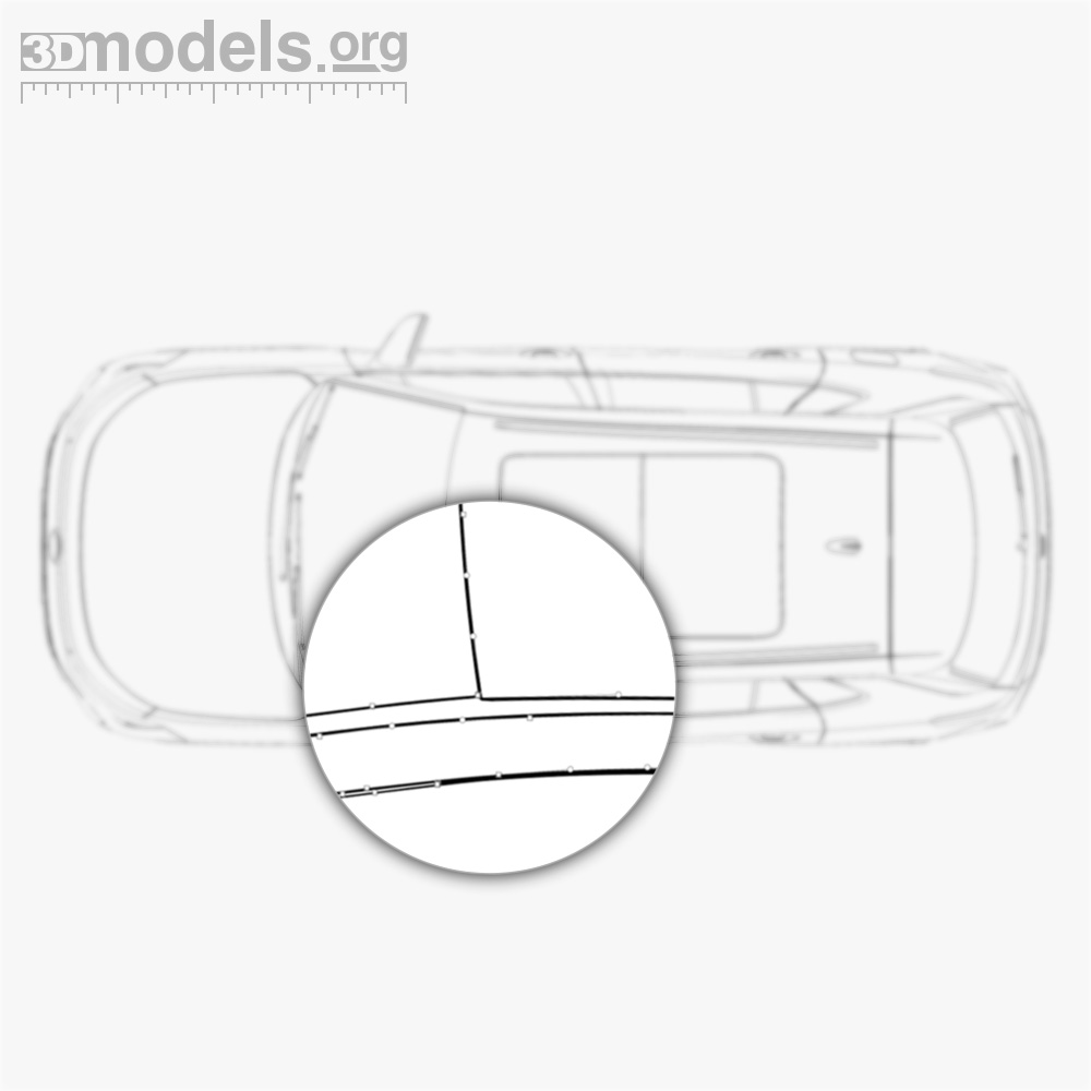 Volkswagen Tiguan US-spec 2025 Vector Blueprint - 3DModels.org