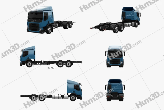Volvo truck blueprints Download in PNG - 3DModels.org