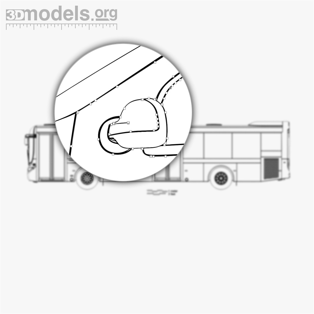 Volvo B7RLE bus 2015 Vector Blueprint - 3DModels.org