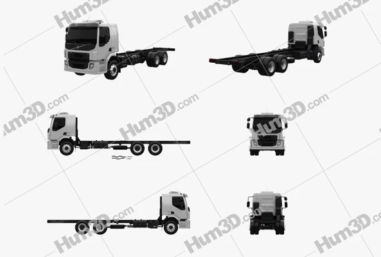 Volvo truck blueprints Download in PNG - 3DModels.org