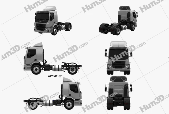 Volvo truck blueprints Download in PNG - 3DModels.org