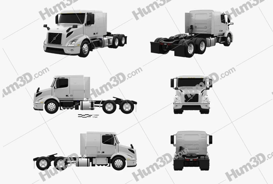 Volvo truck blueprints Download in PNG - 3DModels.org