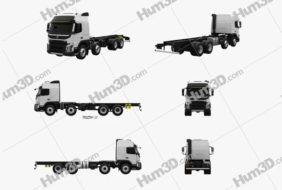Volvo truck blueprints Download in PNG - 3DModels.org
